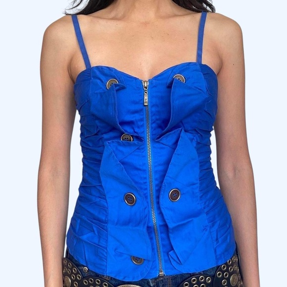 Lydia | Tops | Lydia Blue 200s Top | Poshmark